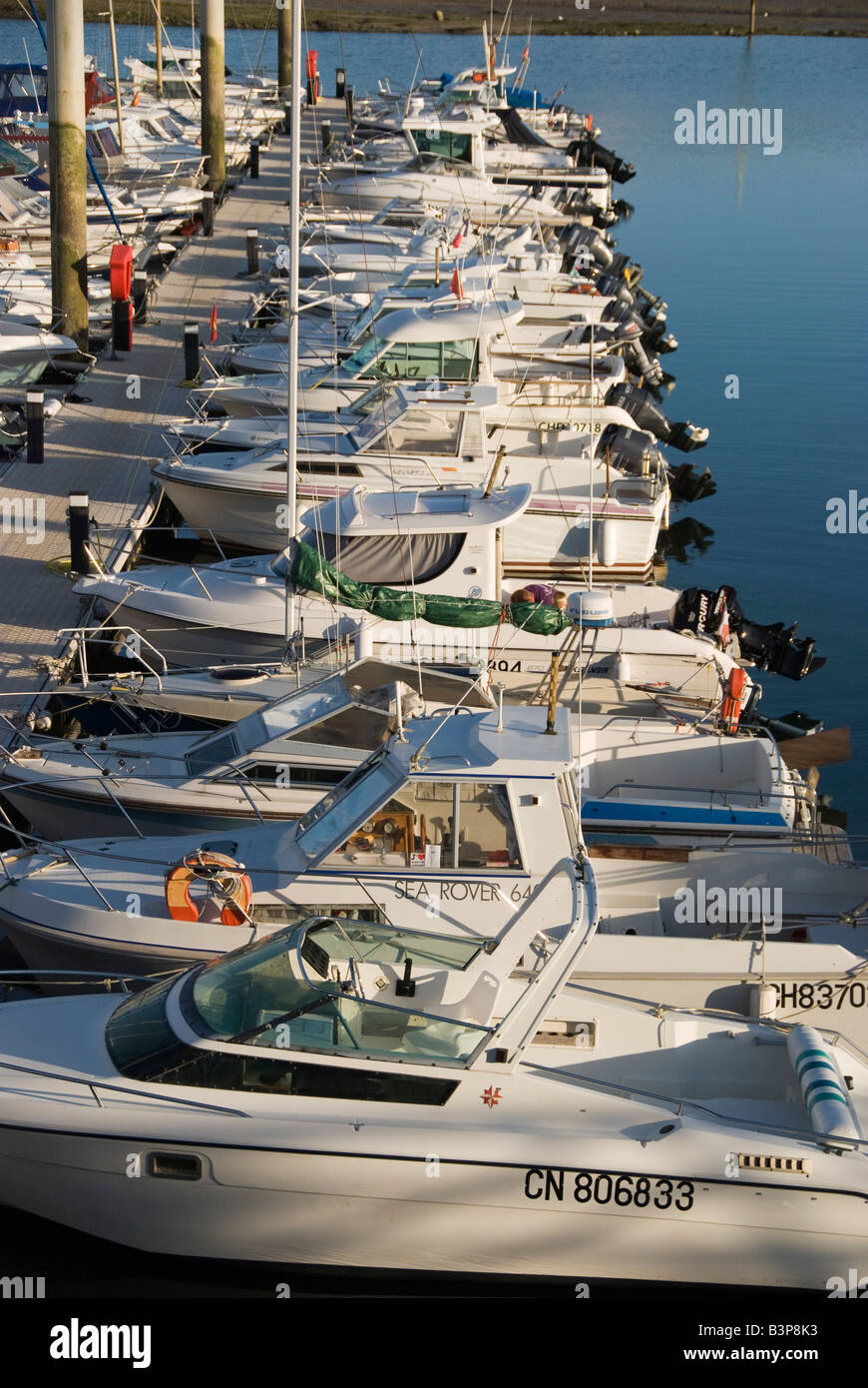Carteret, Normandy, France. Boats in the crowded marina Stock Photo - Alamy