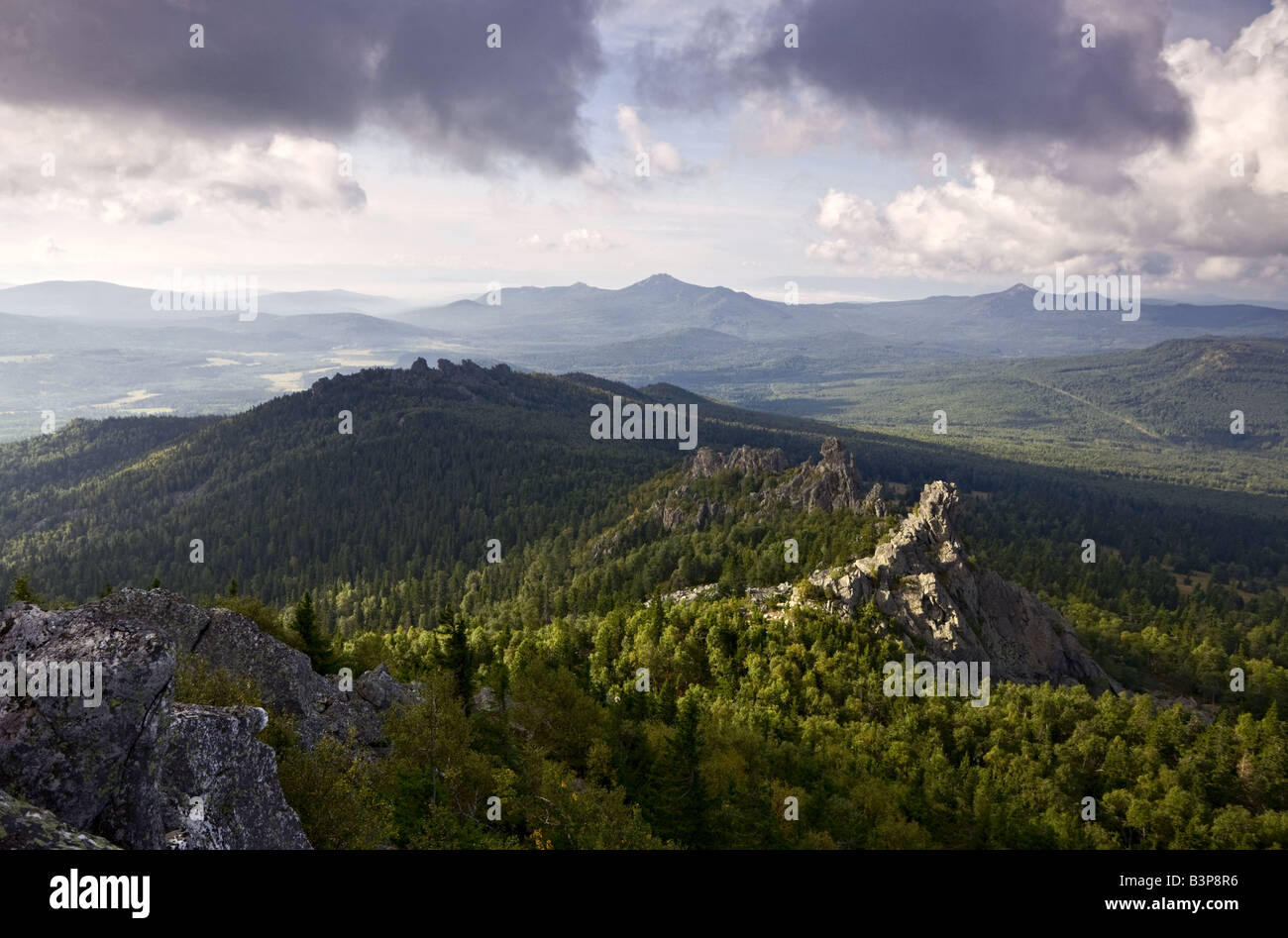 Cloudscape over mountain ridge Stock Photo - Alamy