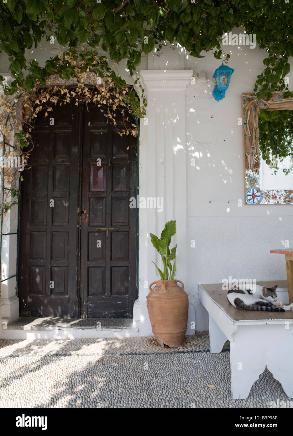 Classic Villa Rhodes The Greek Islands Greece Hellas Stock Photo - Alamy