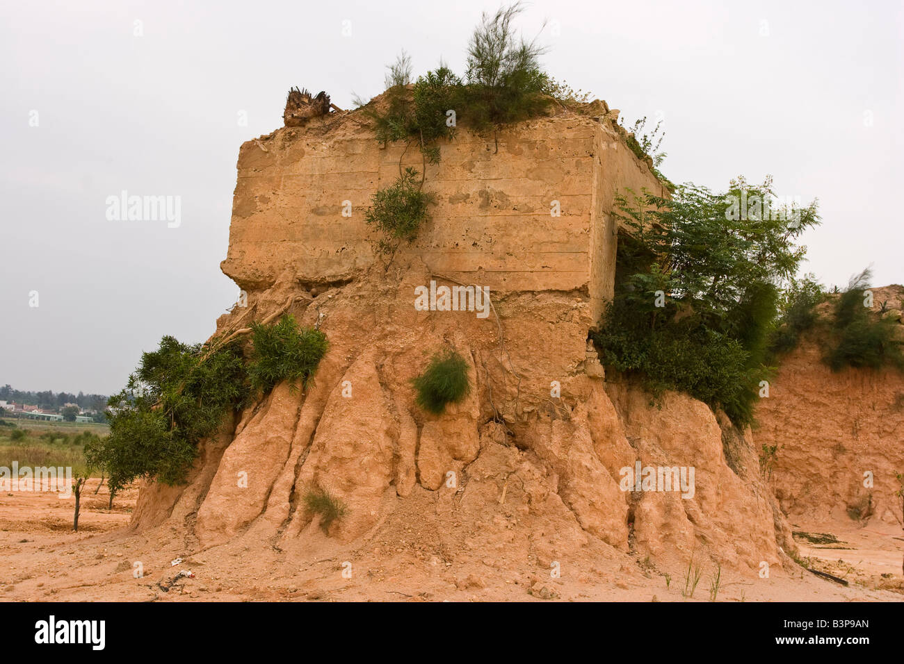 Abandoned and eroded military bunkers on Kinmen Republic of China ROC ...