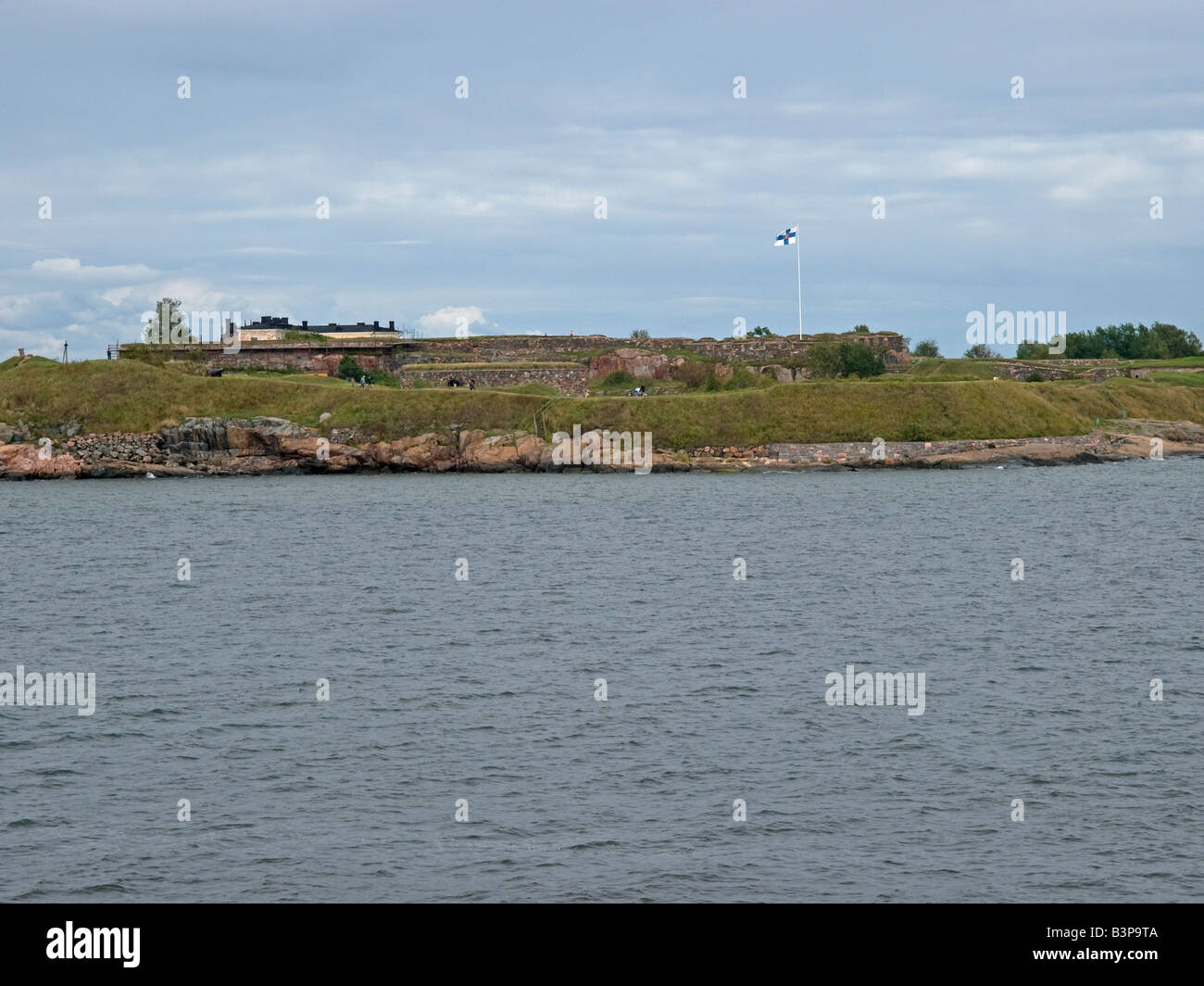 Batlic Sea with the island Suomenlinna Sveaborg with former military ...