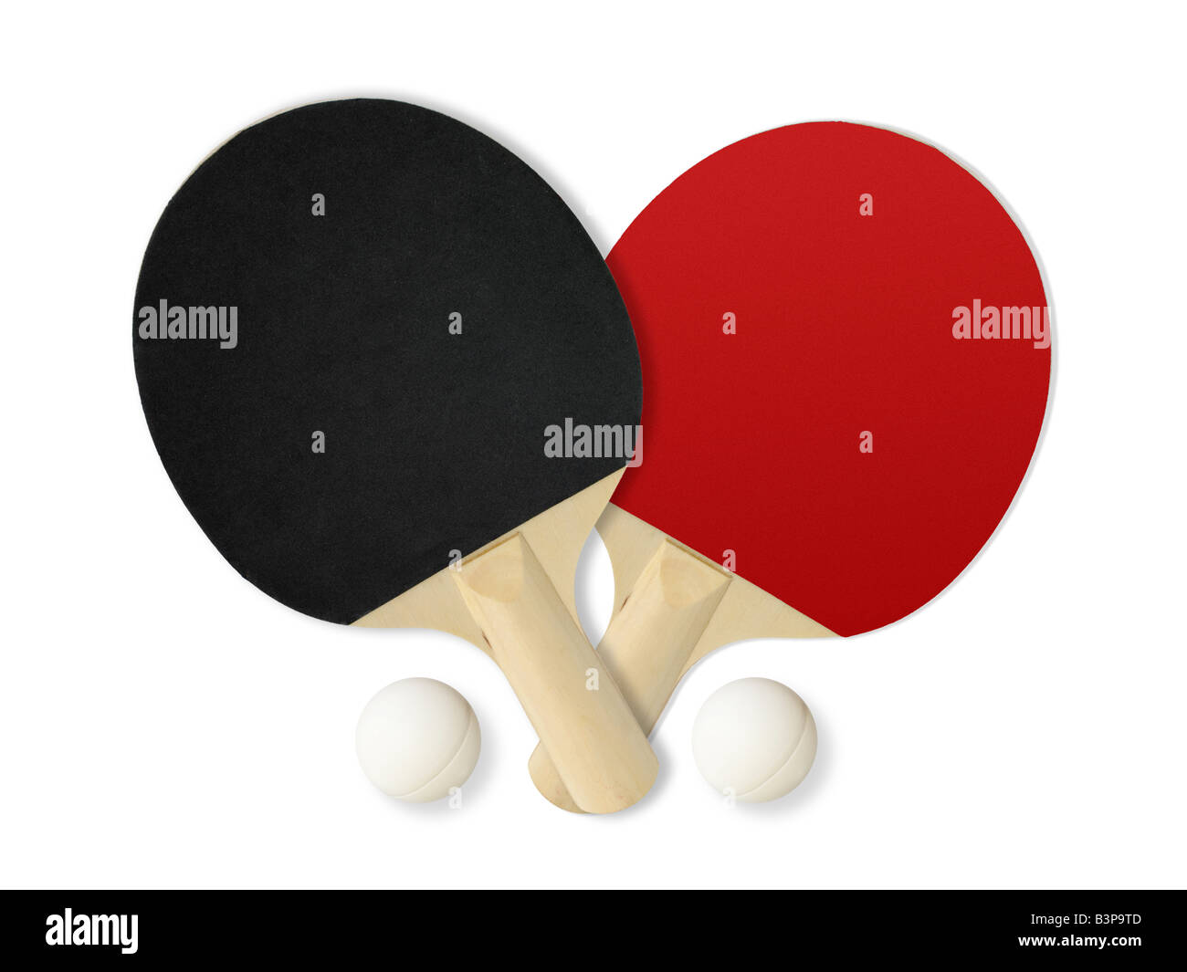 Black Red Table tennis rackets Stock Photo - Alamy