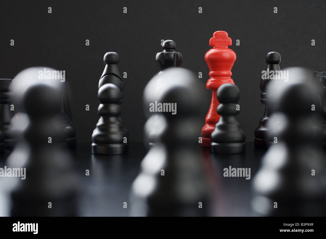 A color coated game of chess Stock Photo - Alamy