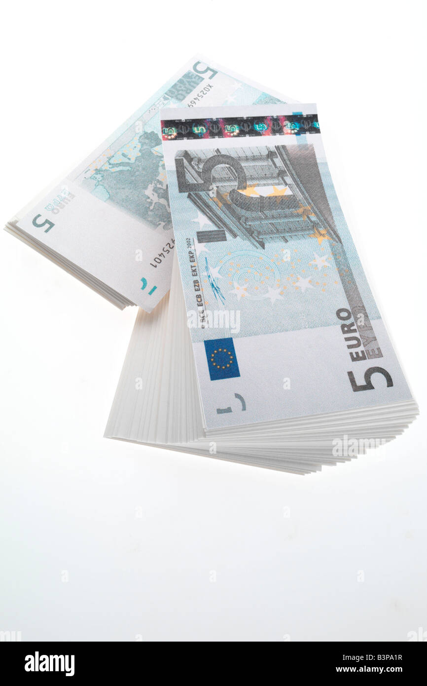 Five Euro banknotes, close up Stock Photo - Alamy