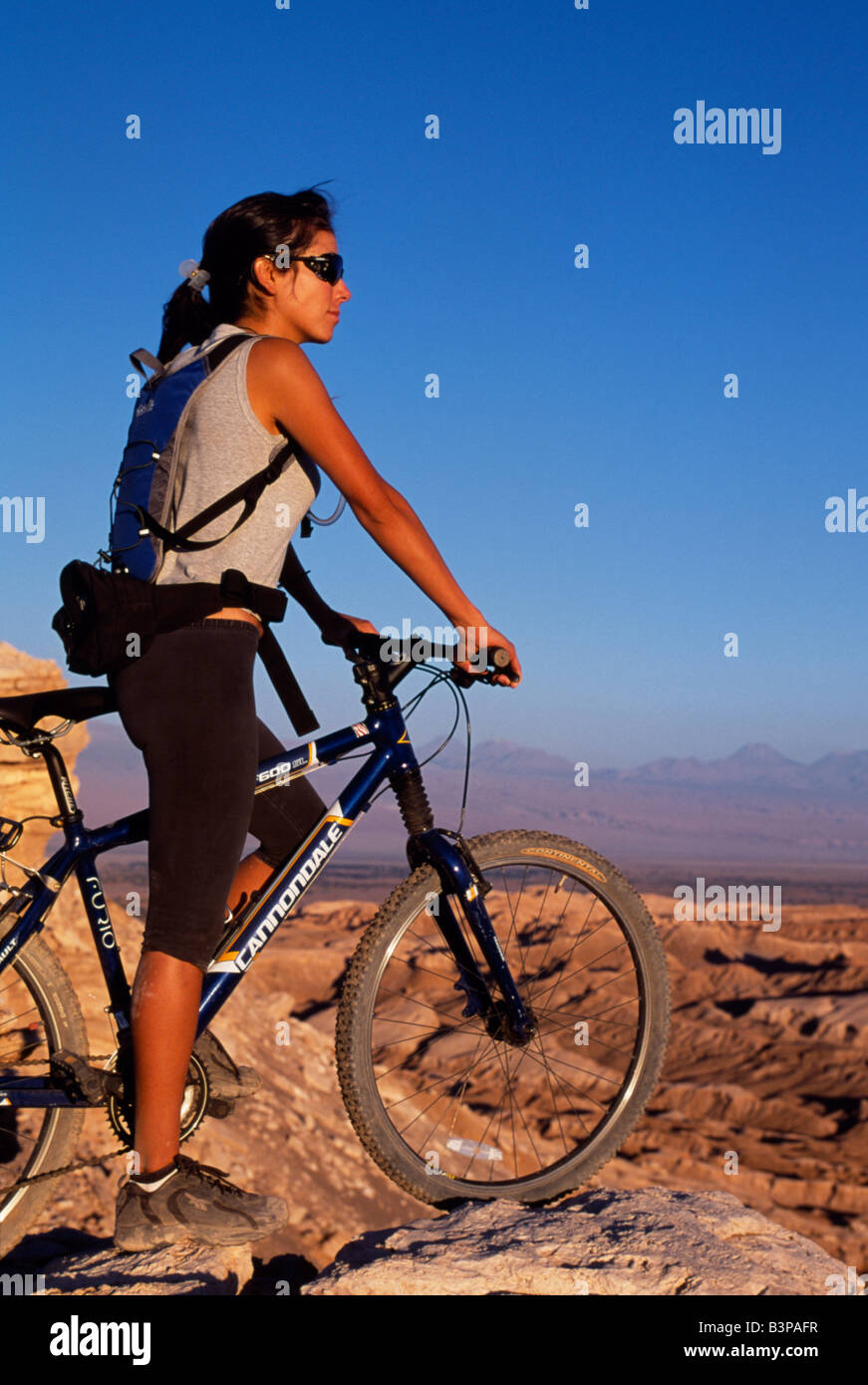 Chile, Mountain biking in the Atacama Desert Stock Photo - Alamy