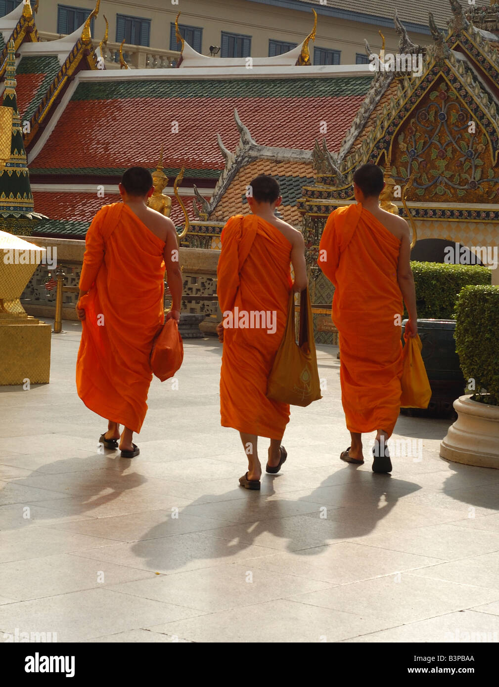 Royal palace monks walking hi-res stock photography and images - Alamy