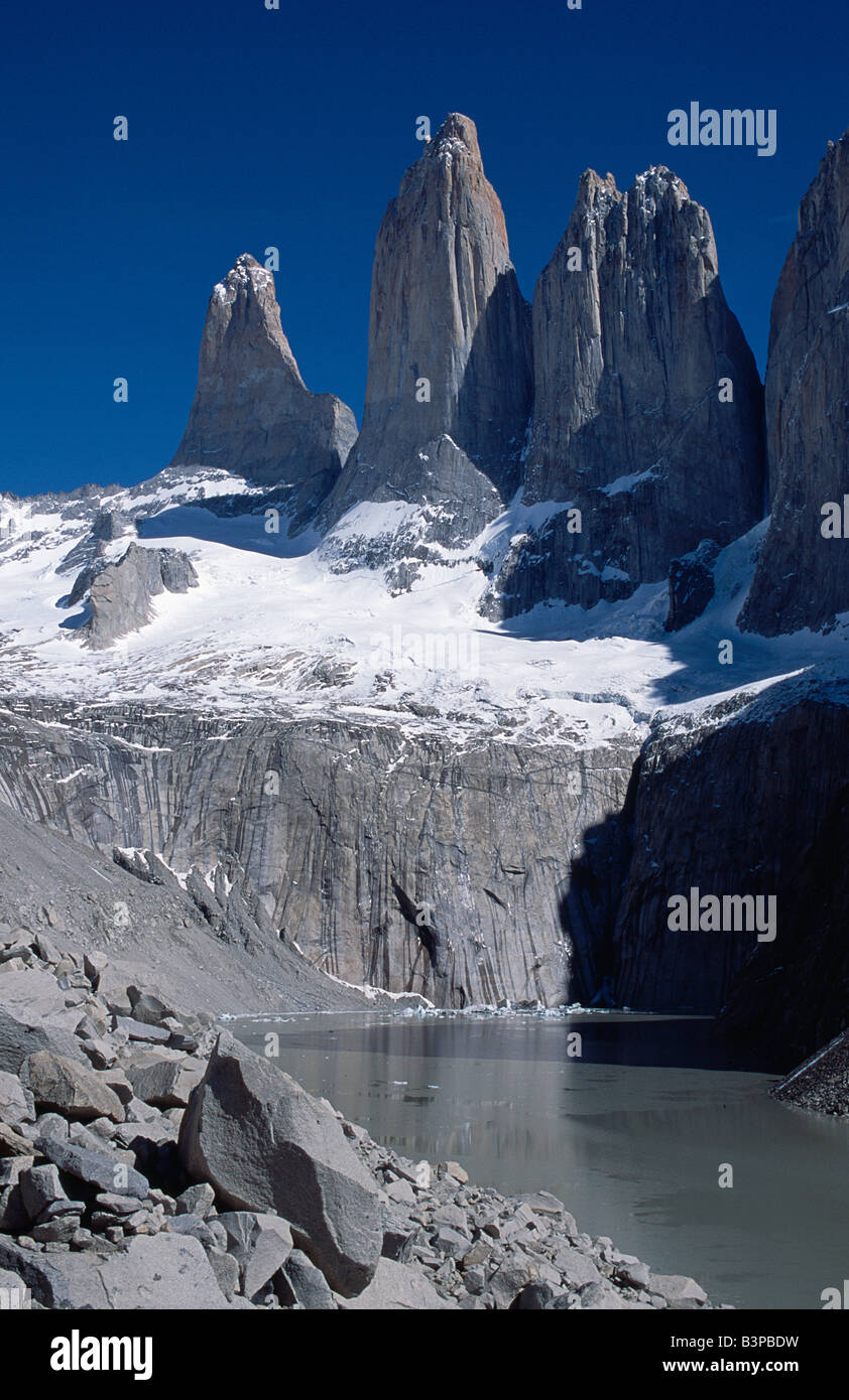 Towers of Paine, Torres del Paine National Park, Chile Stock Photo - Alamy