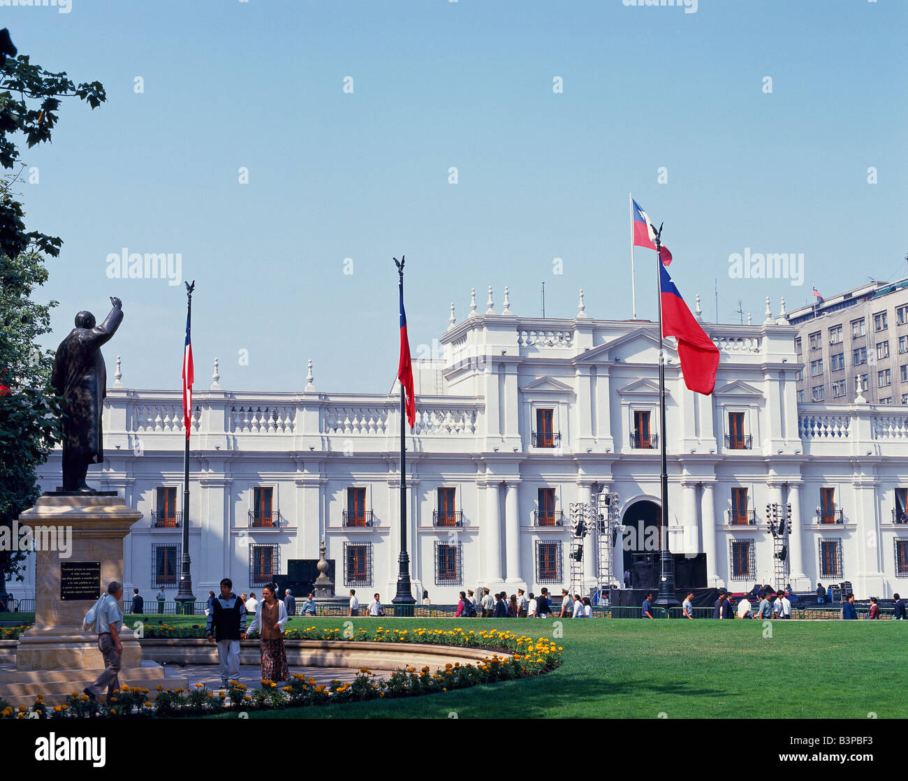 Chile, Santiago. Palacio de la Moneda Parliament Building Stock Photo ...