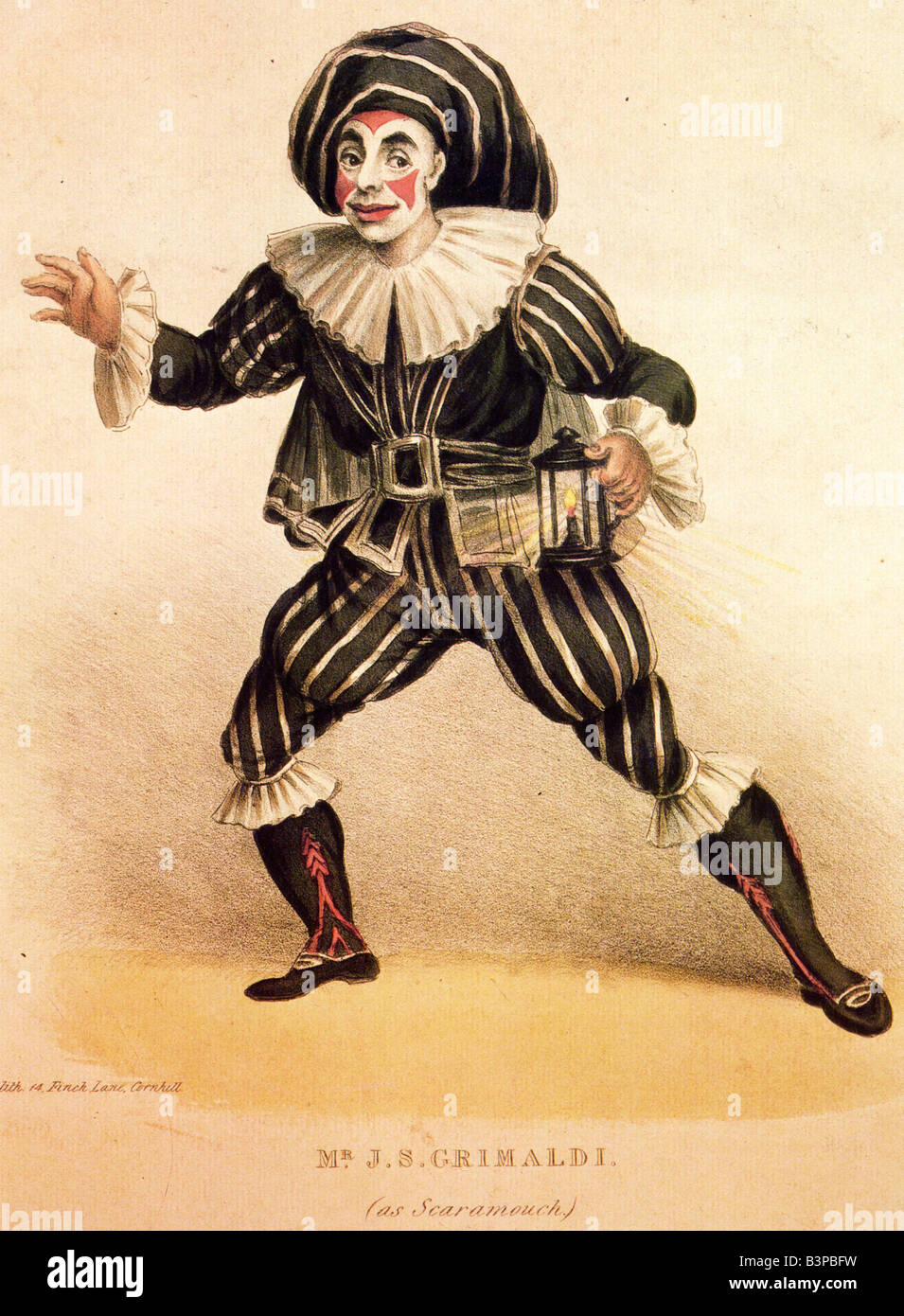 JOSEPH GRIMALDI English comic actor, singer and acrobat seen here as ...