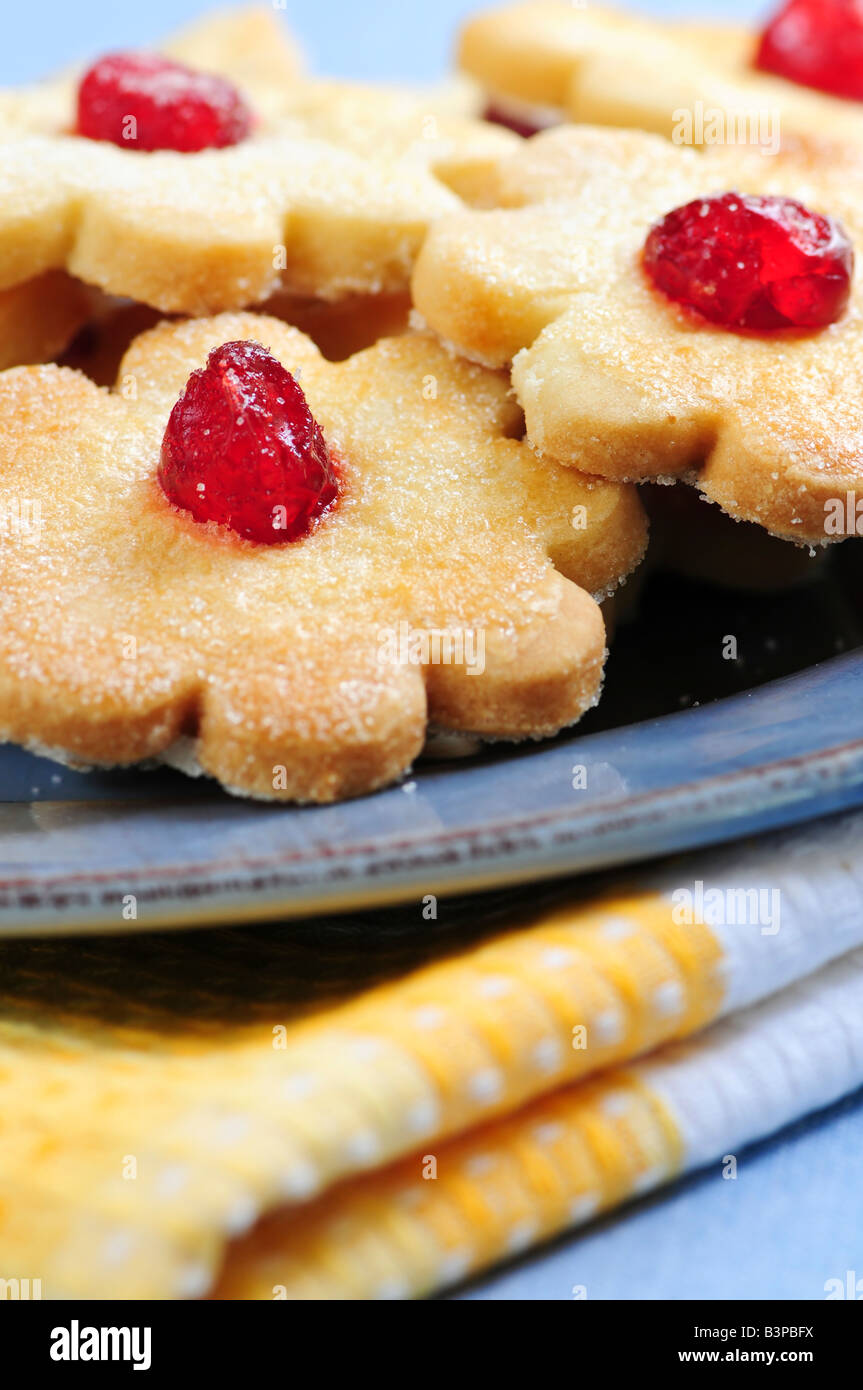 Fresh shortbread cookies served on a plate Stock Photo - Alamy