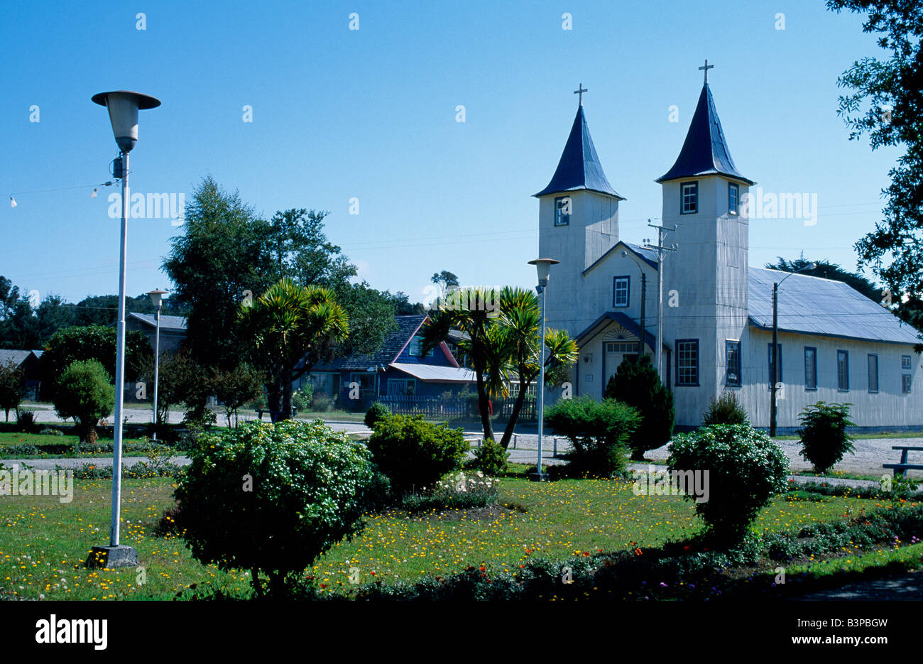 Chacao wooden church hi-res stock photography and images - Alamy