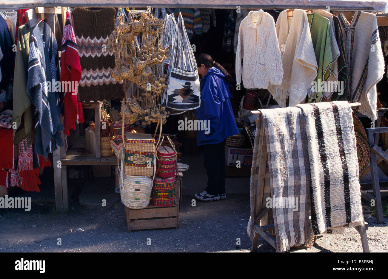 Chile, Chiloe Island, Castro. Craft market Stock Photo - Alamy