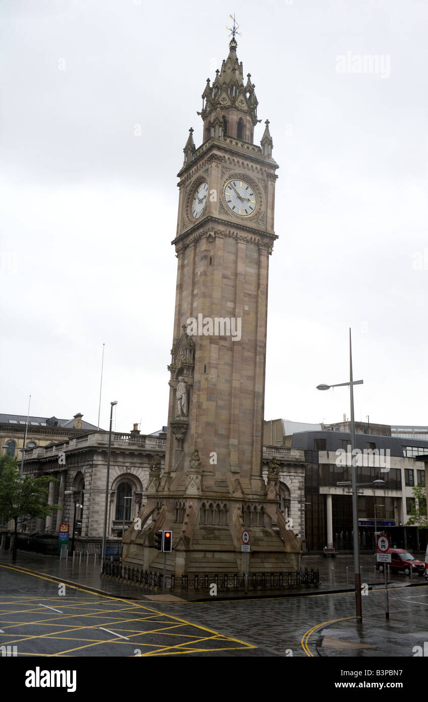 The Albert Memorial Clock Tower in Belfast, Northern Ireland Stock ...