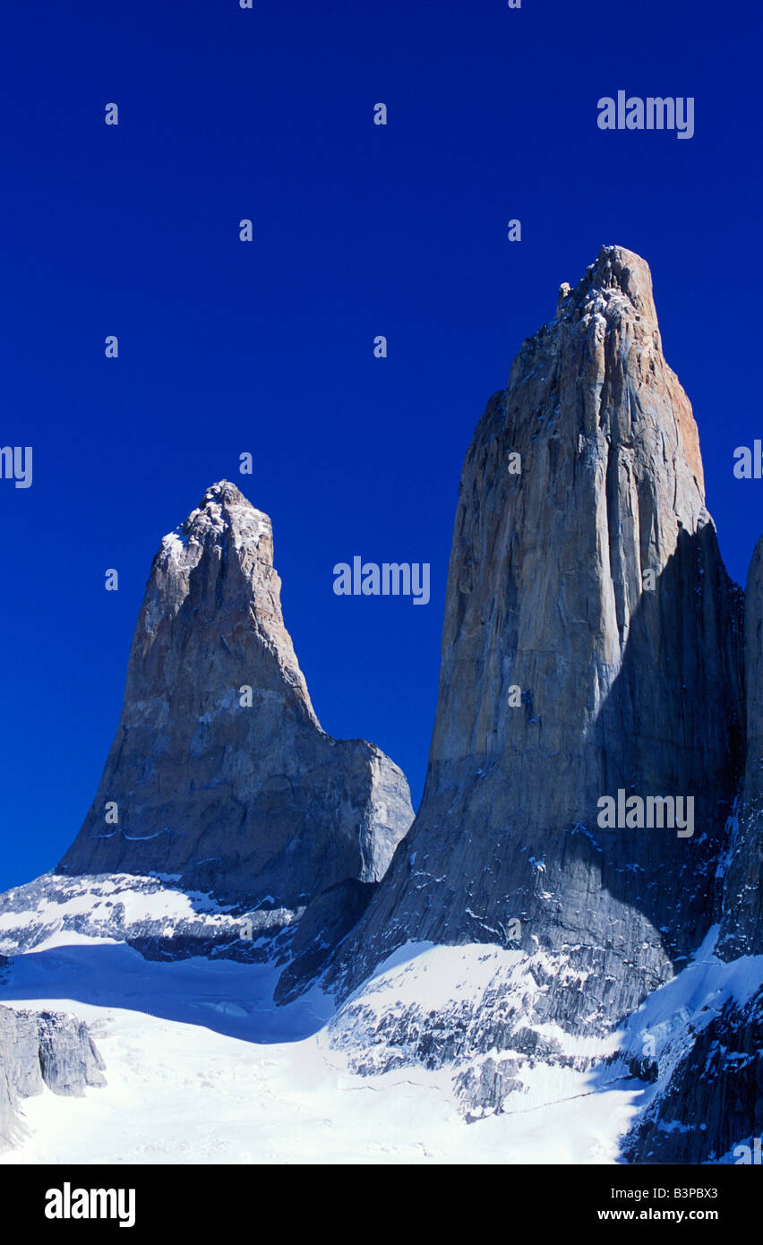 Chile, Patagonia, Torres del Paine National Park. Towers of Paine Stock ...