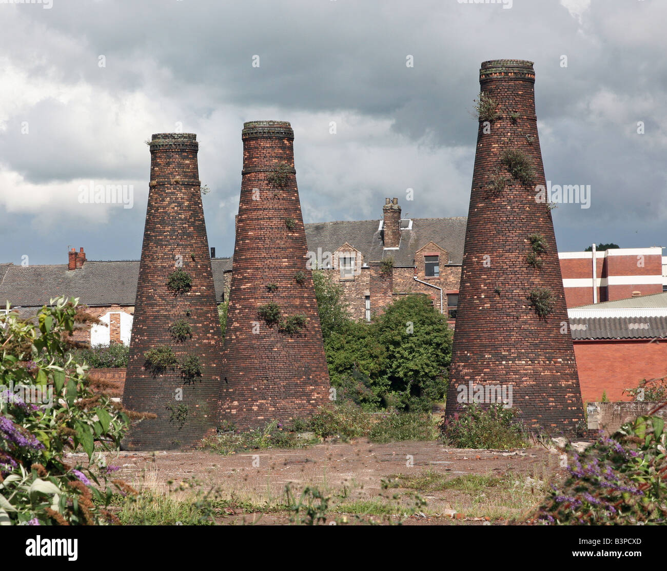 Acme Marls Pottery Bottle Kilns or bottle ovens known as "The Three ...