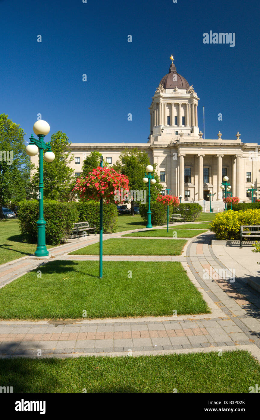 The gardens and grounds of the Manitoba Legislative buildings in ...