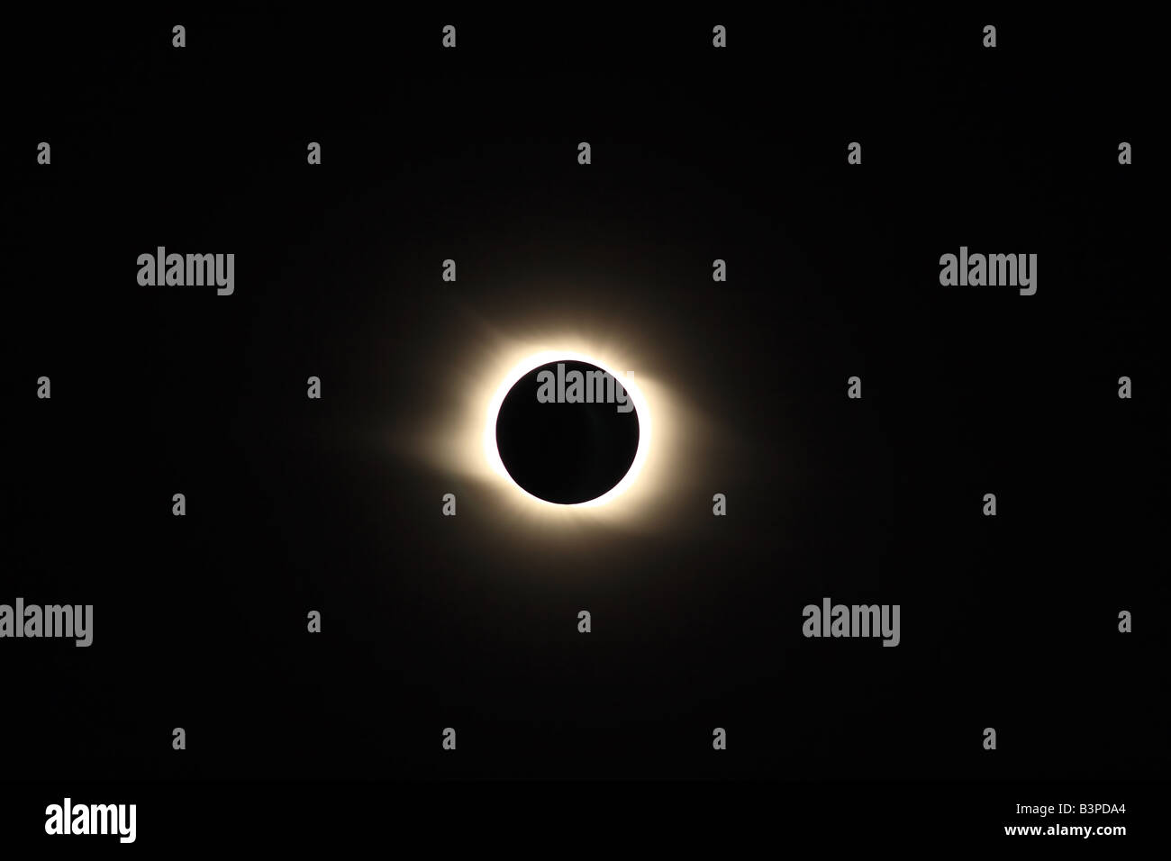 Total solar eclipse, Altai, Russia 2008, corona Stock Photo - Alamy