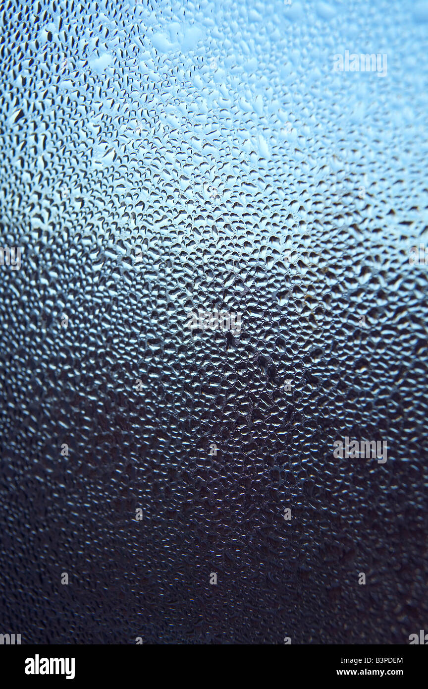 Waterdrops on window pane, close up Stock Photo - Alamy