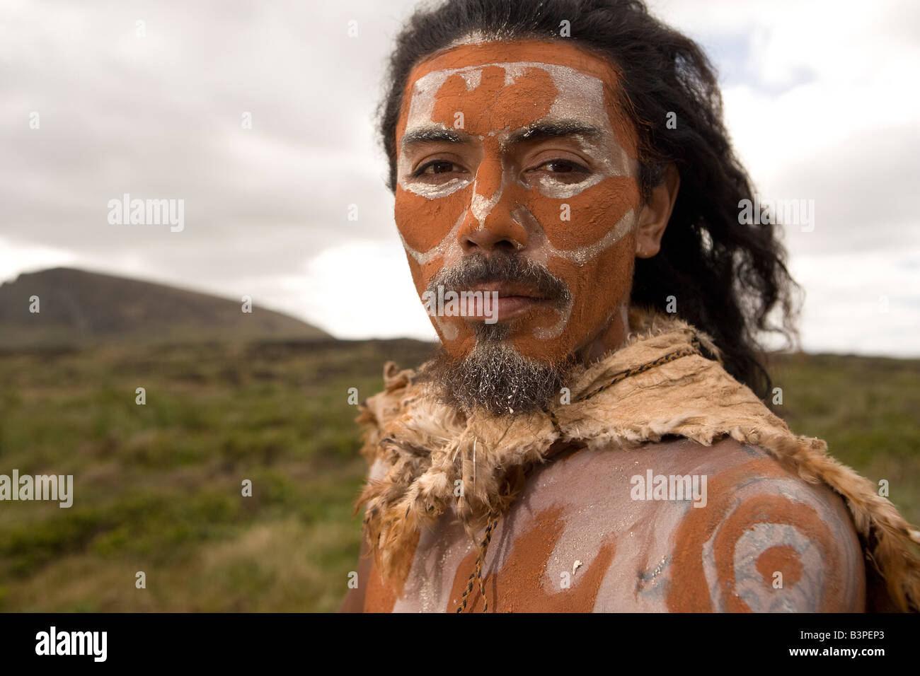 Native Rapa Nui man Easter Island Chile Stock Photo - Alamy