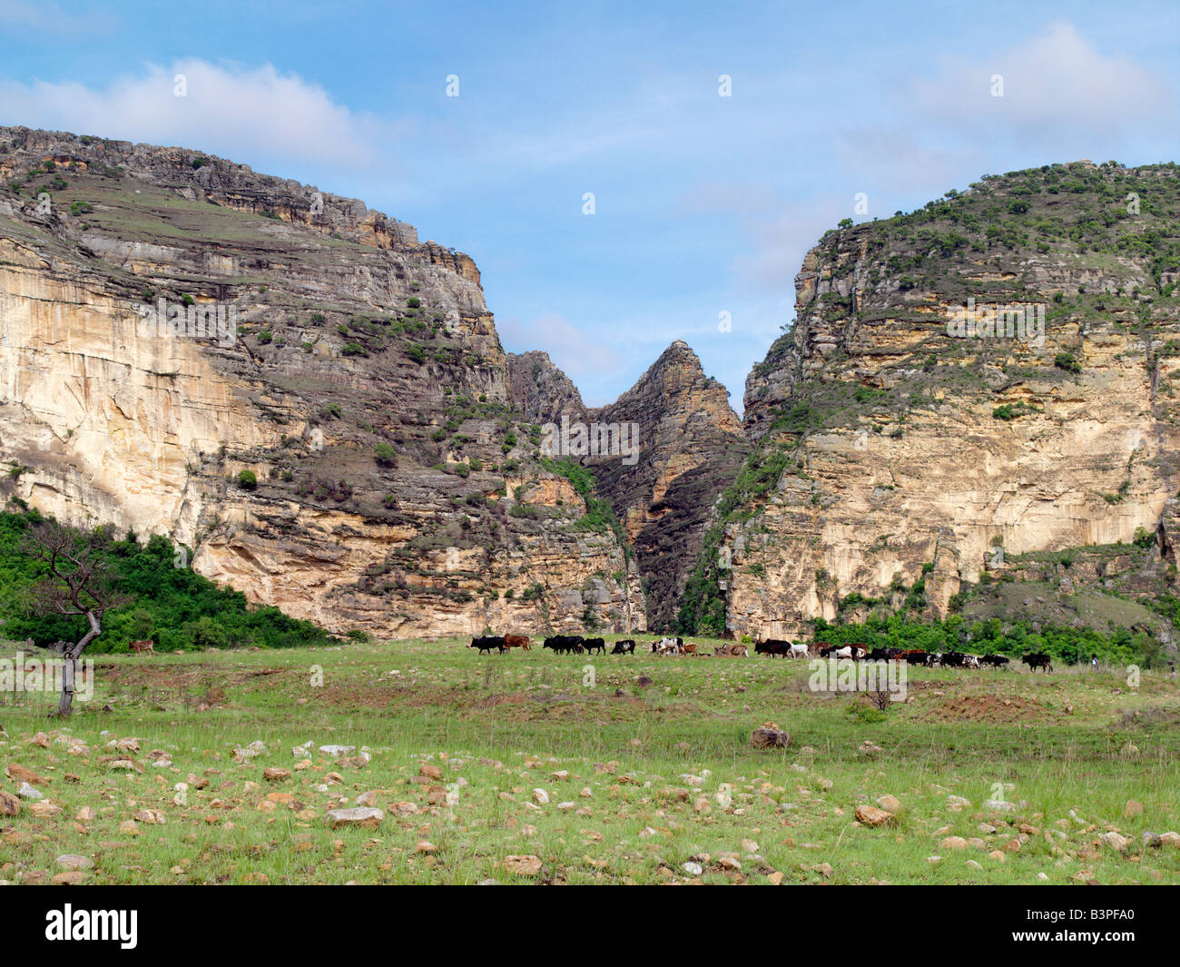 Madagascar, Ranohira, Colourful, sculptured sandstone cliffs at the ...
