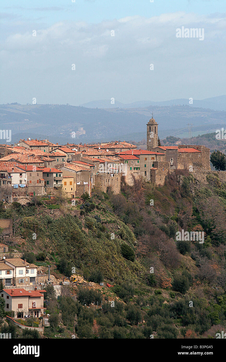 Cityscape from Cipressino road, Montegiovi, Monte Amiata area, Tuscany ...