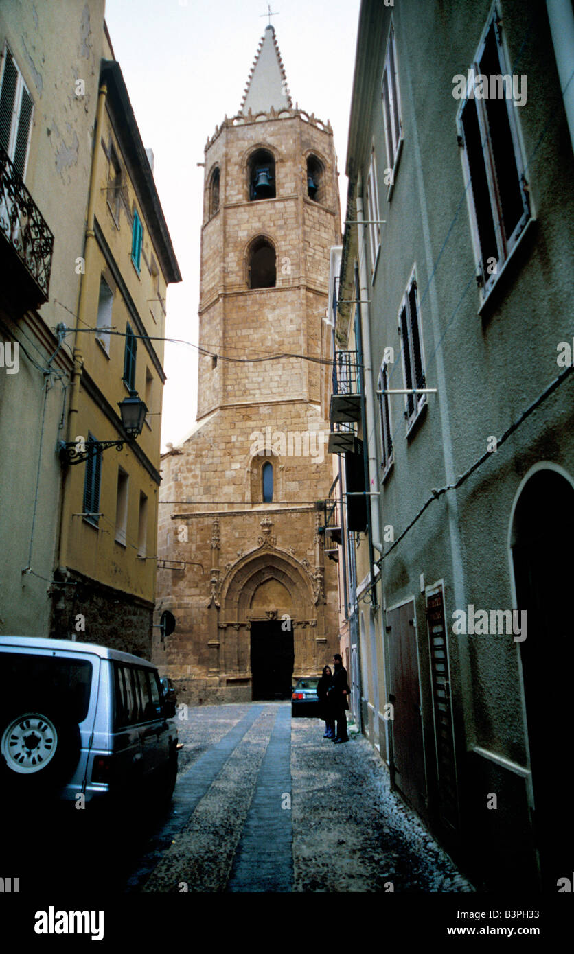 San francesco church alghero sardinia hi-res stock photography and ...