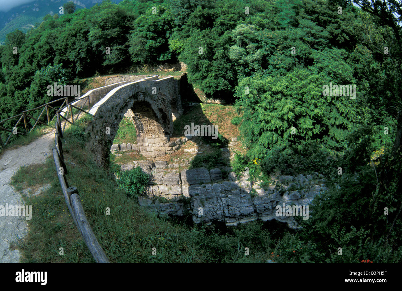 Roman bridge on Titerno river, Faicchio, Campania, Italy Stock Photo ...