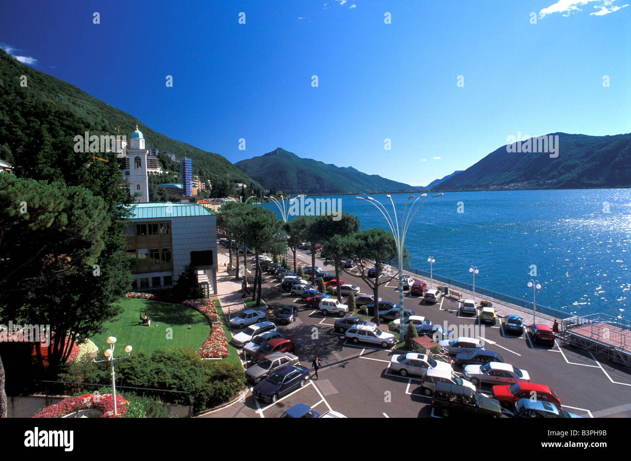Foreshortening, Campione d'Italia, Lombardy, Italy Stock Photo - Alamy