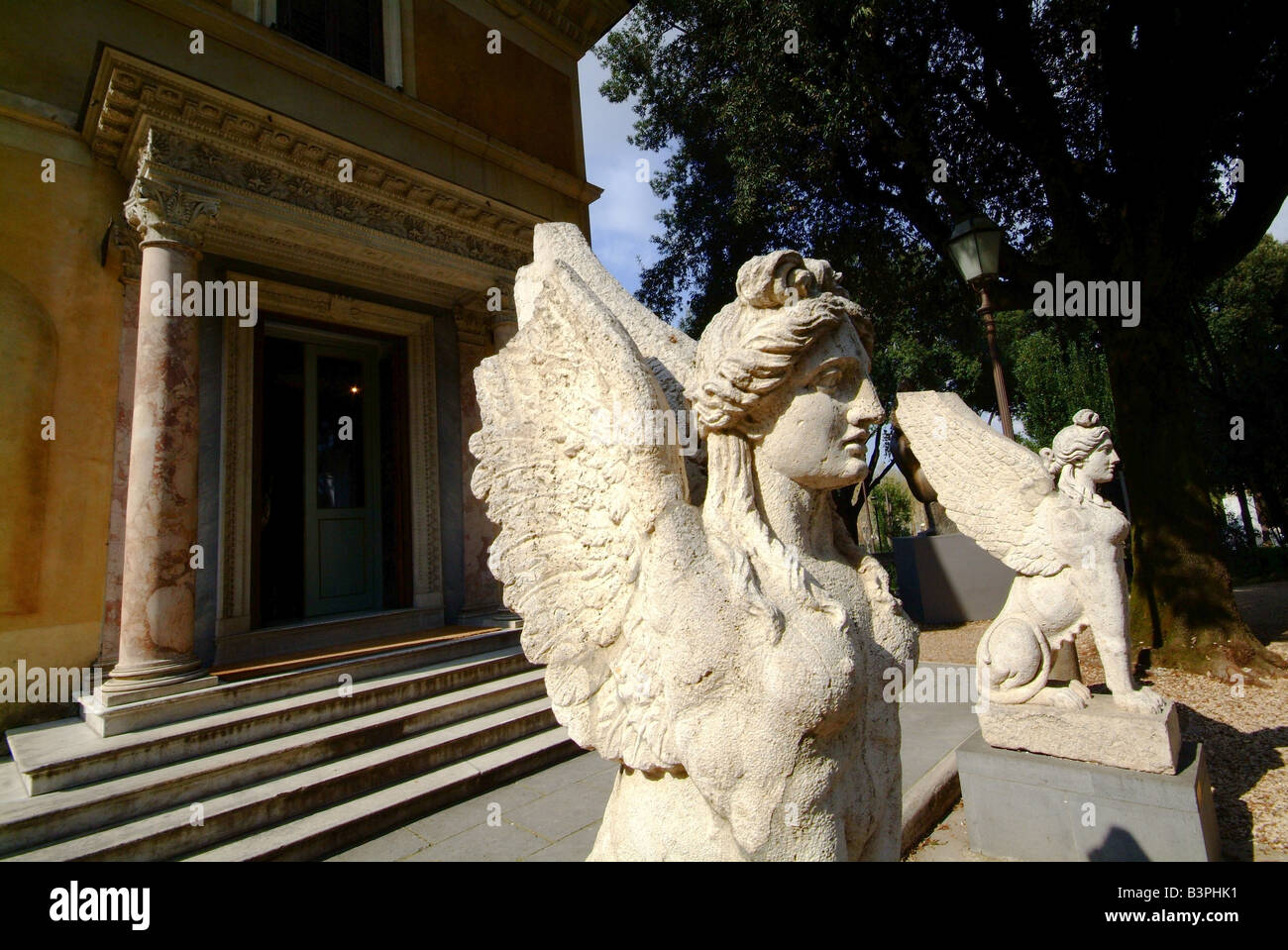 Sphinx statue, Casino dei Principi palace, Villa Torlonia, Rome, Lazio ...