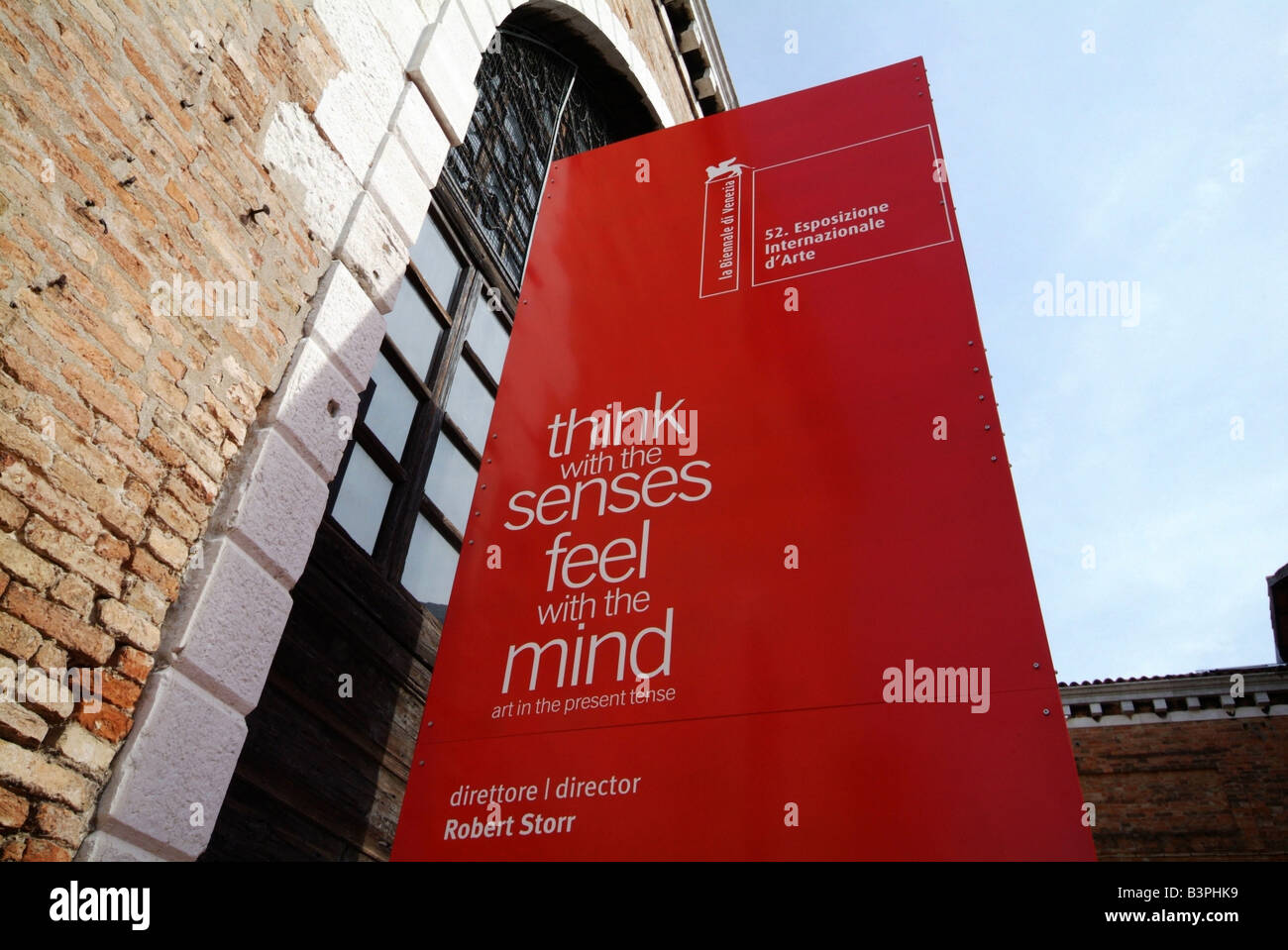 Poster, "Think with senses, Feel with the mind" exibition, Biennale ...