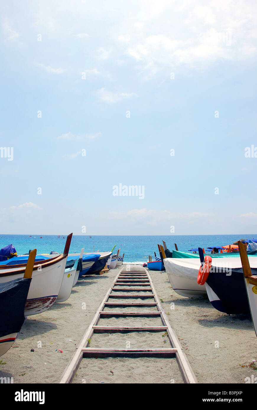 Beach, Monterosso al Mare, Ligury, Italy Stock Photo - Alamy