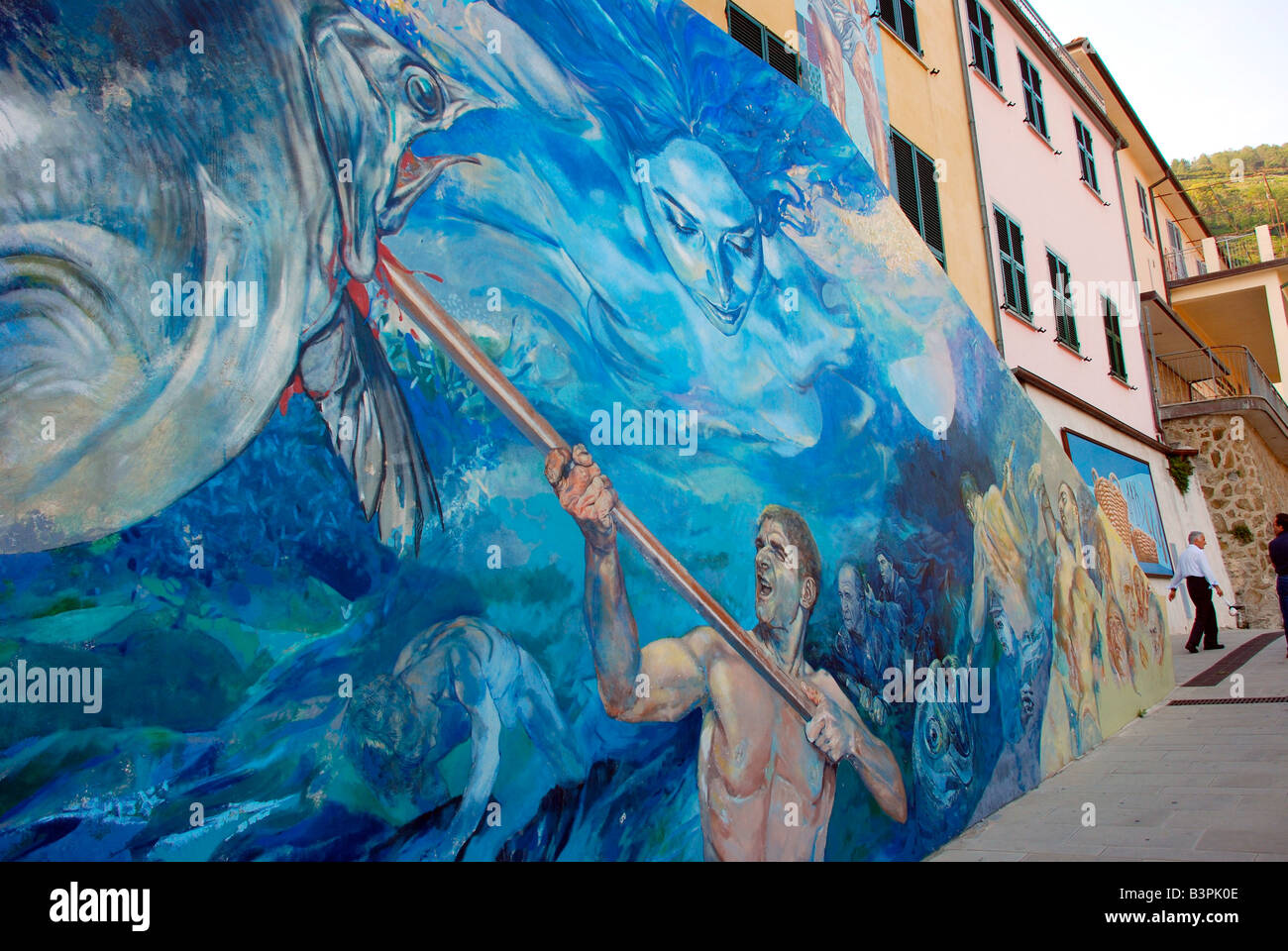 Town hall, Riomaggiore, Ligury, Italy Stock Photo - Alamy