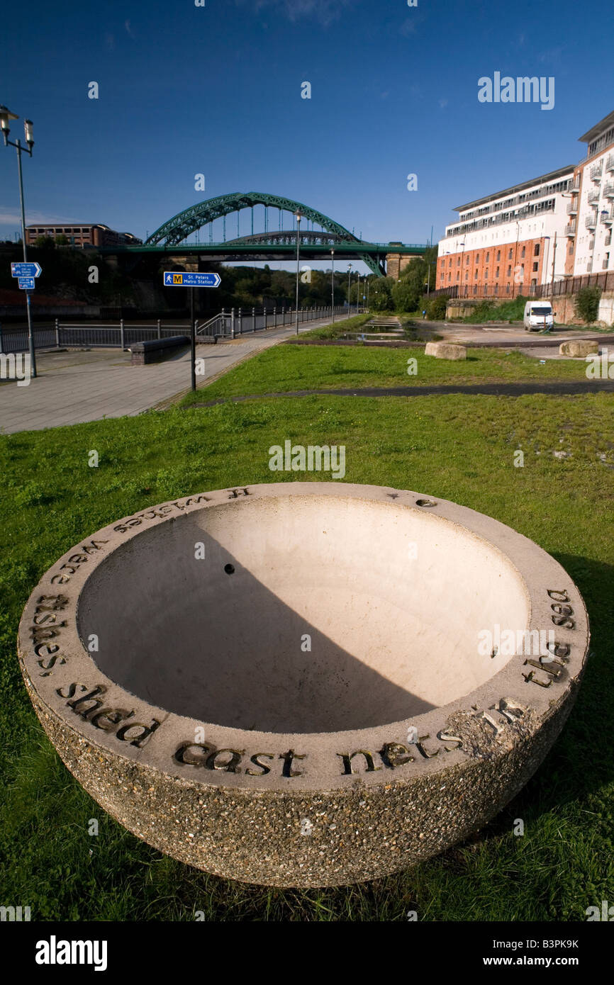 A sculpture in Sunderland, England. It stands on the Riverside ...
