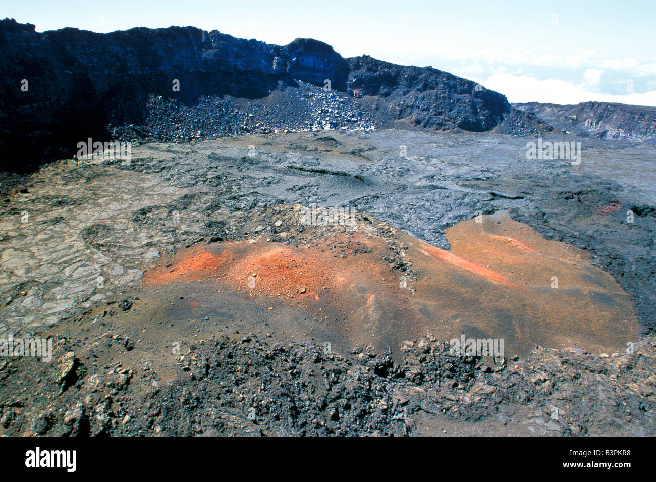 Piton de la Fournaise shield volcano, Reunion island, Indian Ocean ...