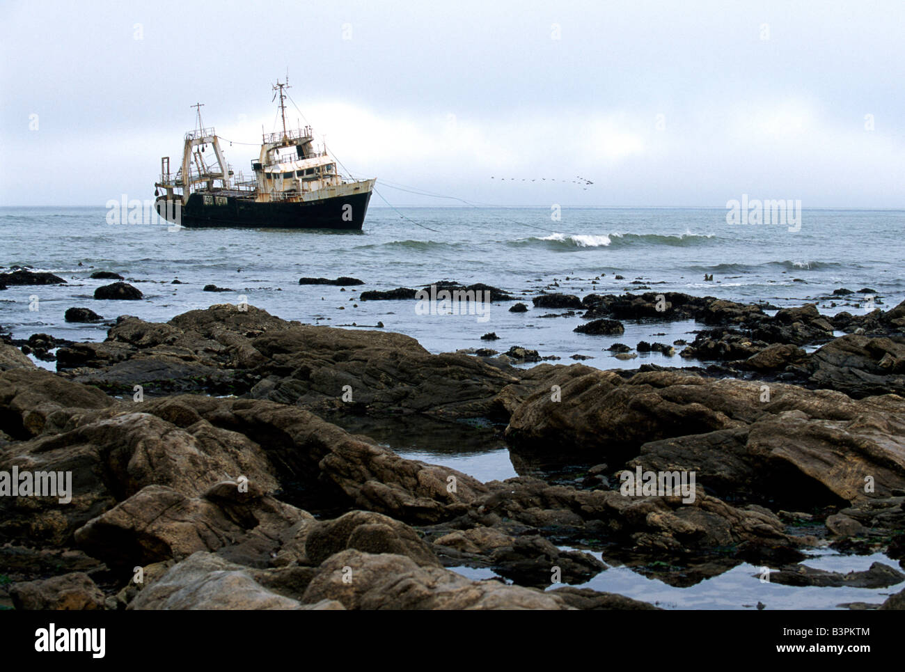 Shipwreck, Skeleton Coast, Namib Desert, Namibia, Africa Stock Photo ...