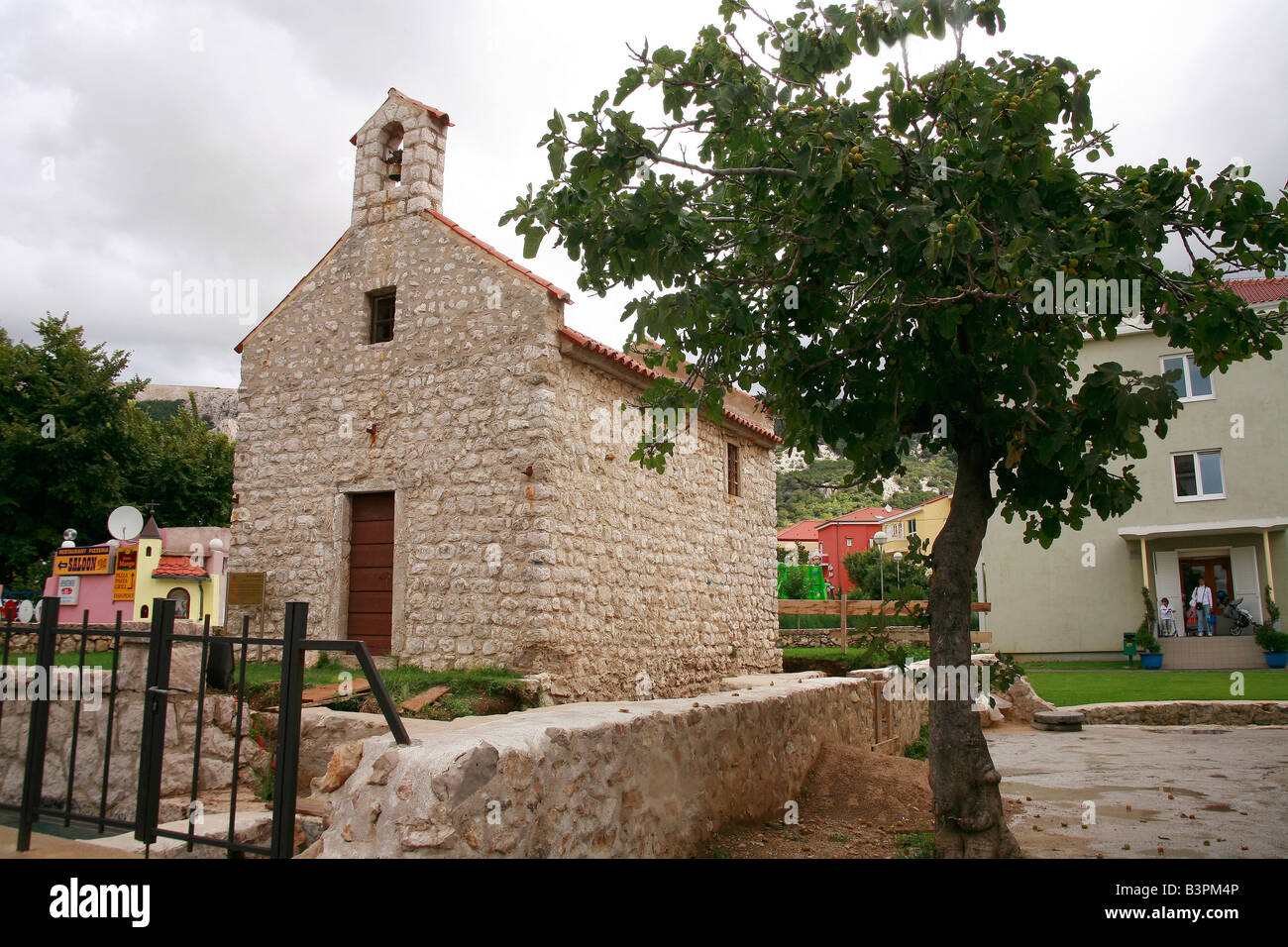 Church, Baska, Krk island, Croatia, Europe Stock Photo - Alamy