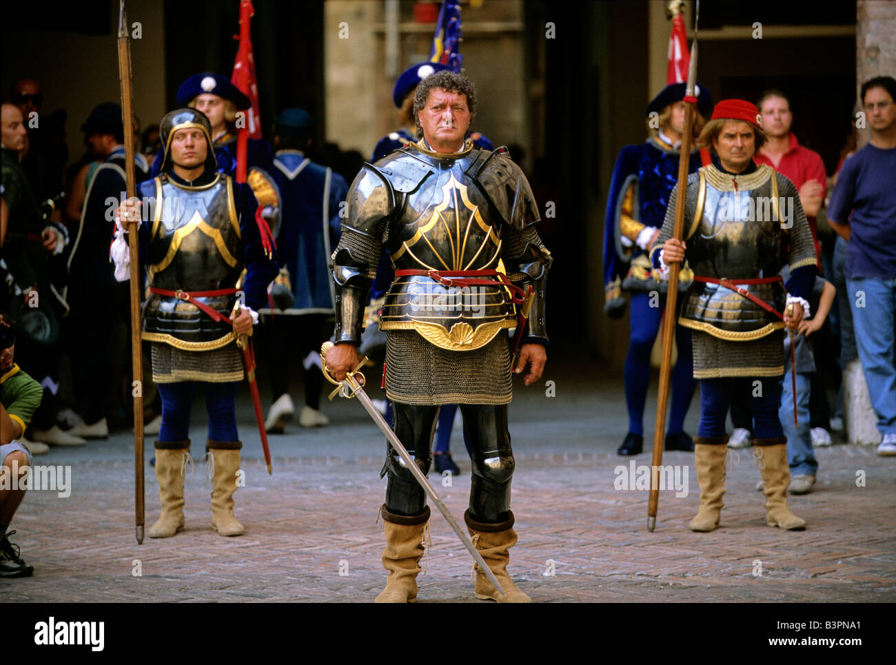 Historic Palio horse race, leader, Duce representing the Contrada di ...