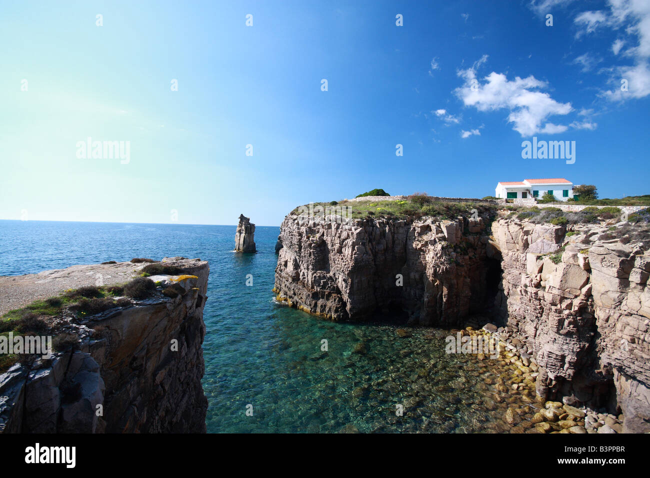 Le Colonne stacks, Carloforte, Sardinia, Italy Stock Photo - Alamy