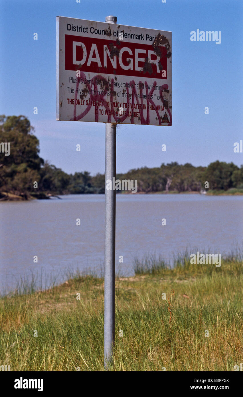 Danger sign, Australia Stock Photo - Alamy