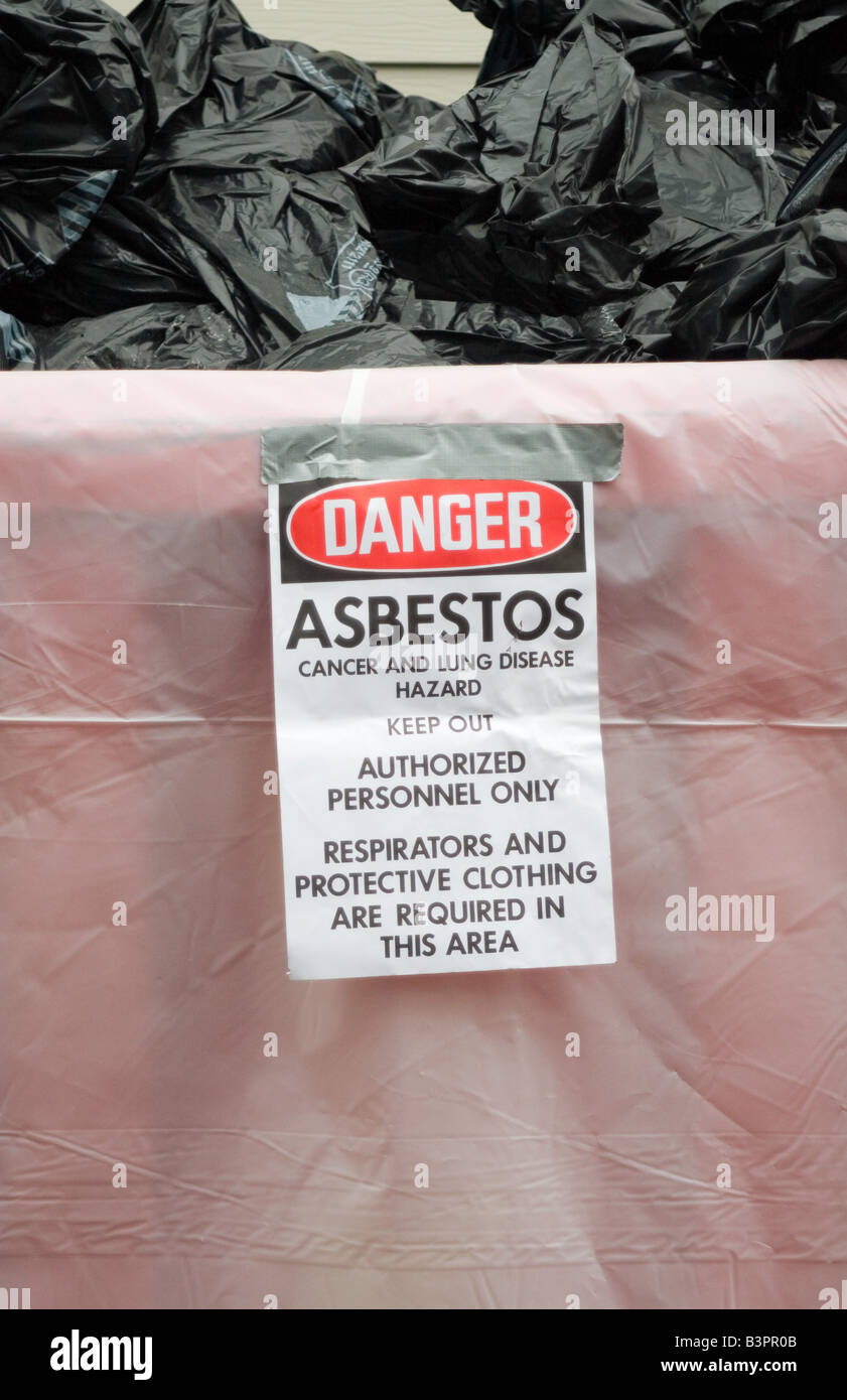 Asbestos warning sign hi-res stock photography and images - Alamy