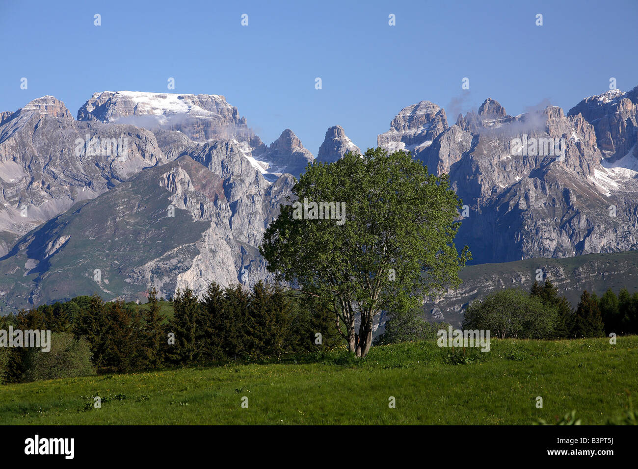 Landscape from Piana delle Viote, Monte Bondone on Dolomiti di Brenta ...