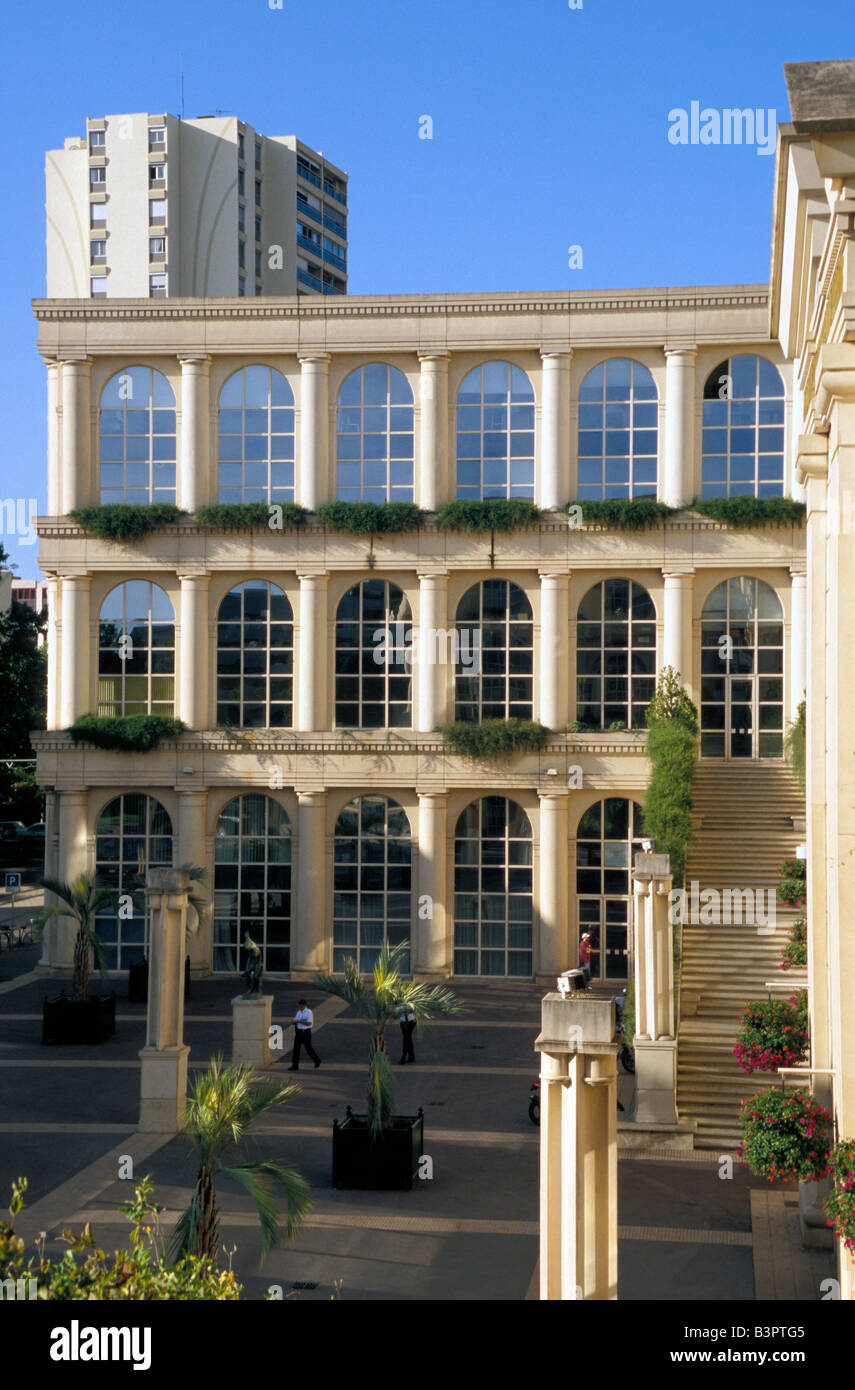 Modern architecture, Antigone Quarter, Montpellier, France, Europe ...
