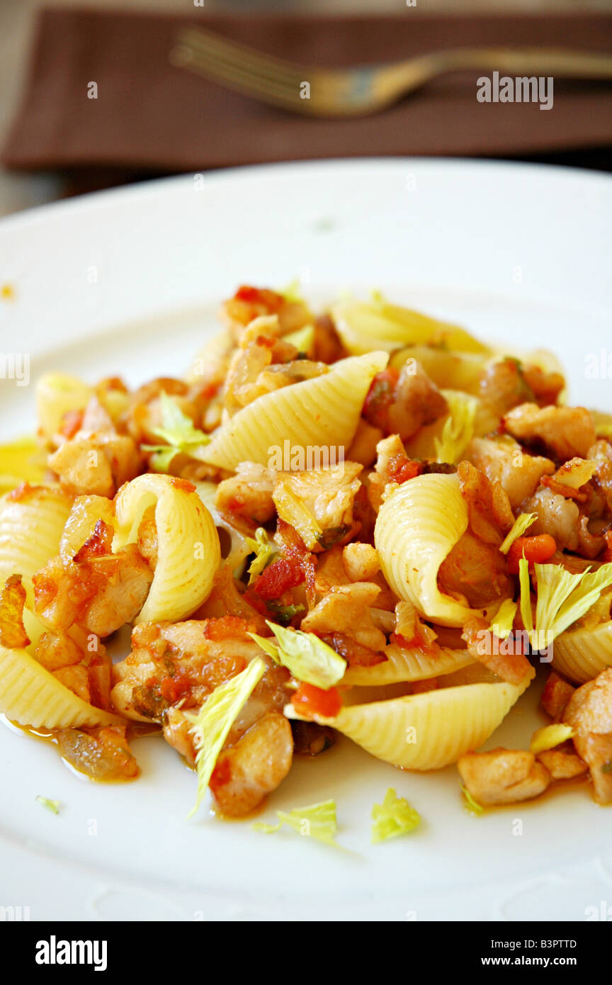 Pasta with rabbit sauce, Italy Stock Photo - Alamy