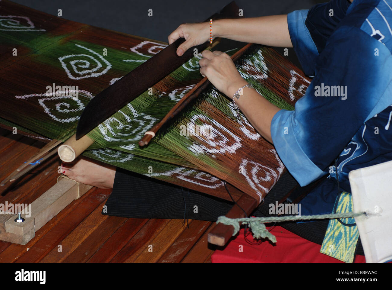 Closeup view of Pua Kumpu weaving Stock Photo - Alamy