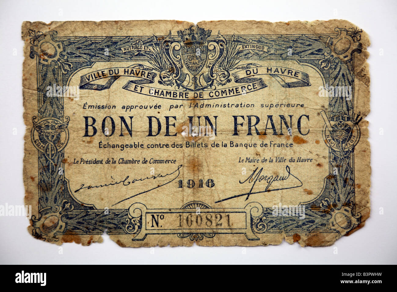 Bank note 1916 from France Stock Photo - Alamy