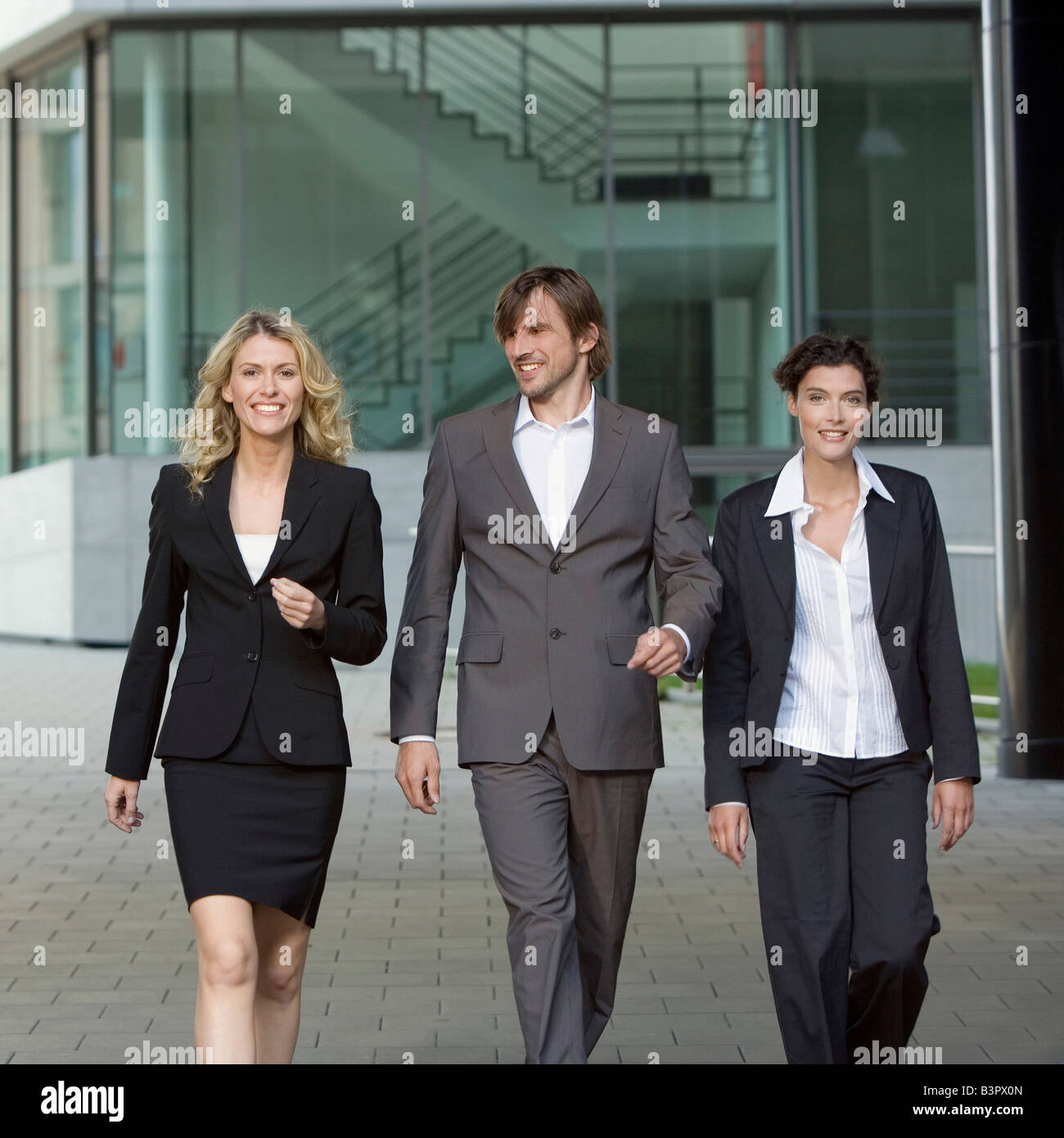 Germany, Baden-Württemberg, Stuttgart, Business people taking a walk ...