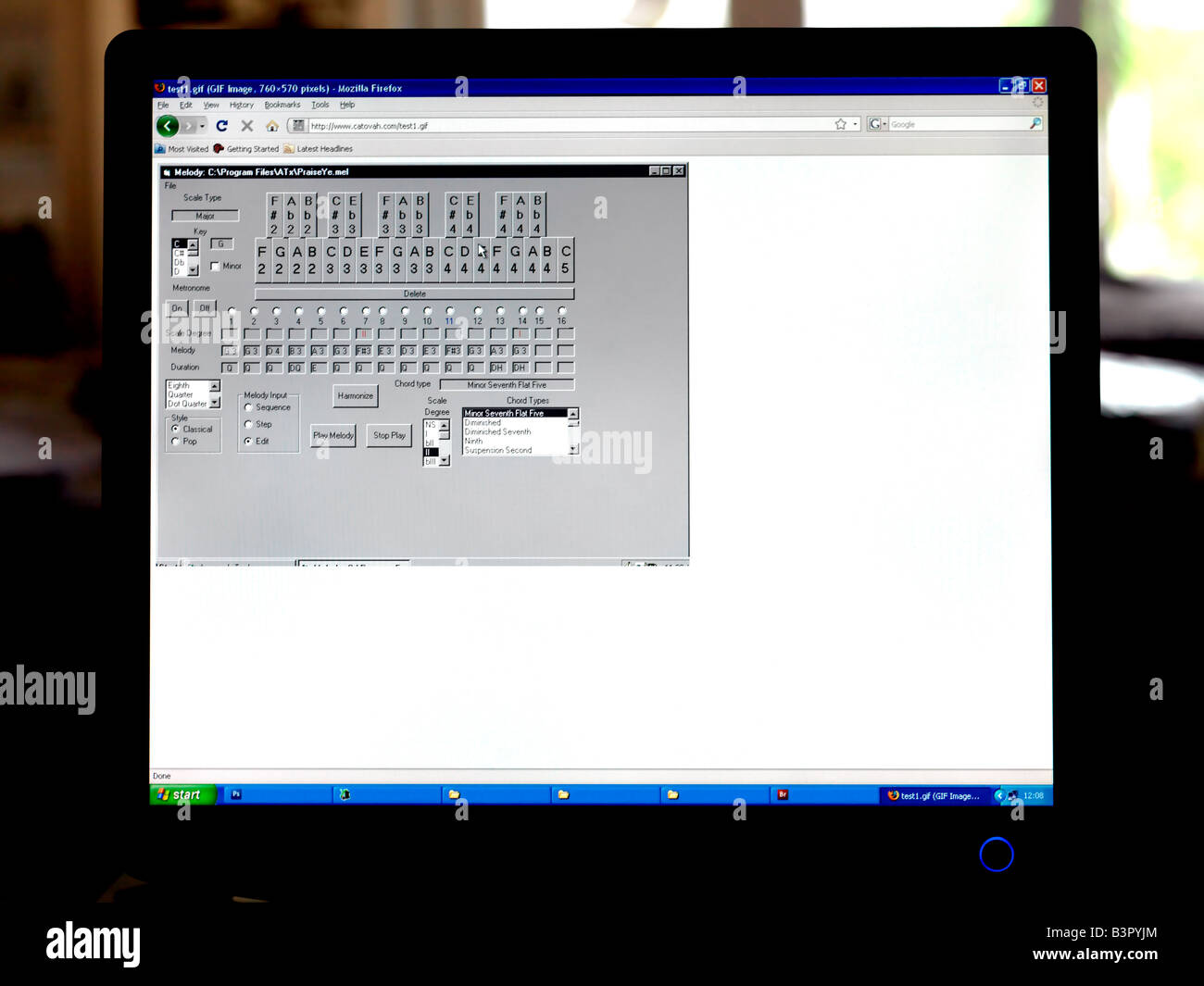 Music Composition Programme on Screen of Computer Stock Photo - Alamy