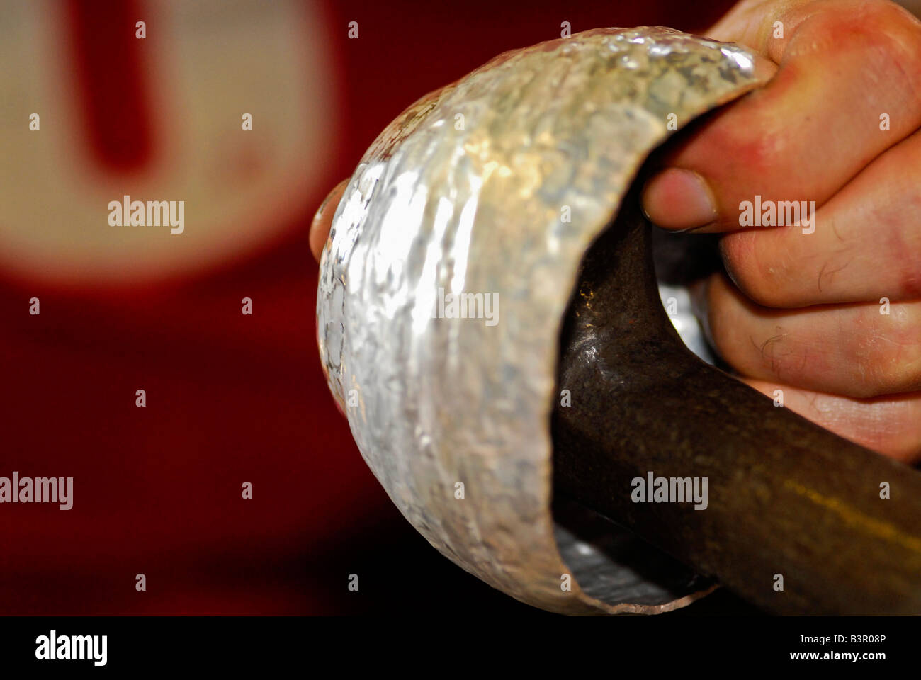 Silversmith. Hand made silver Stock Photo - Alamy