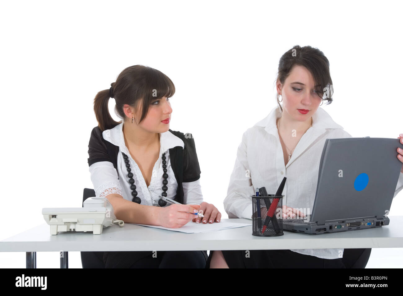 business women working on isolated background Stock Photo - Alamy