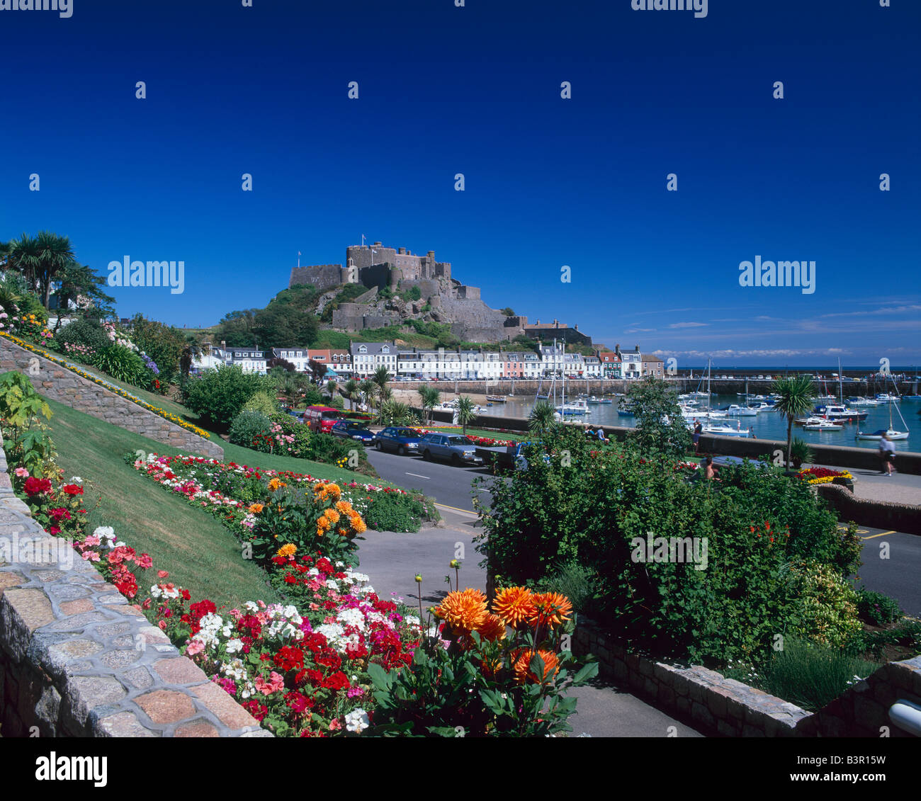 Mount Orgueil Castle, Gorey, Jersey Stock Photo - Alamy